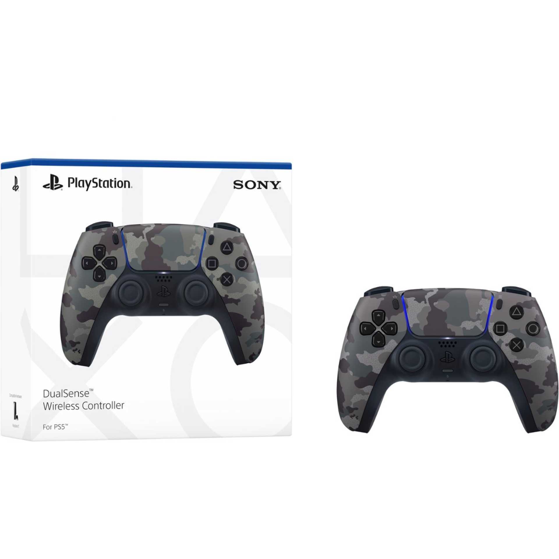 Sony PlayStation 5 DualSense Wireless Controller - Gray Camouflage - Gameware