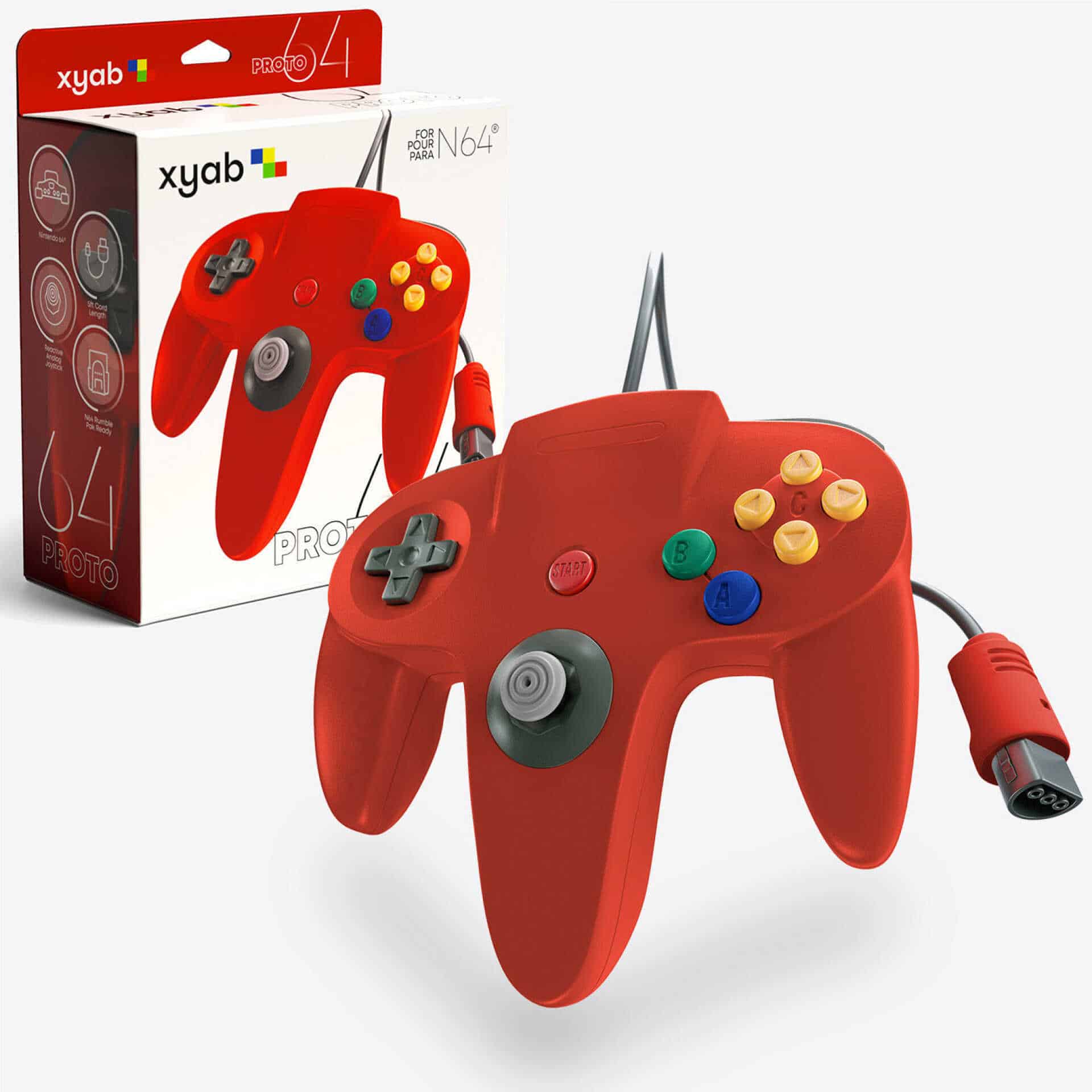 PROTO64 Wired Controller - Red - Gameware