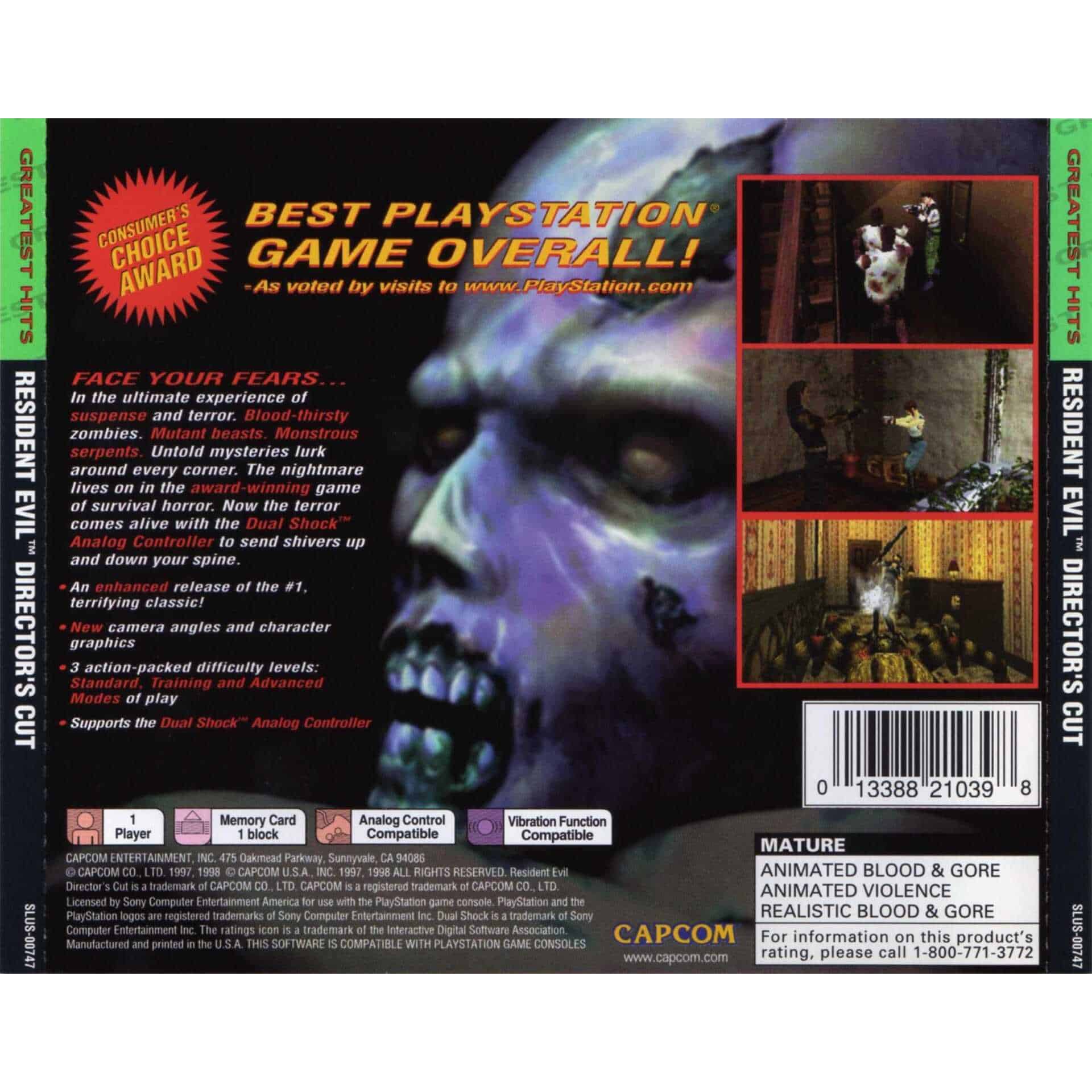 Resident Evil: Director's Cut (Greatest Hits) - Gameware